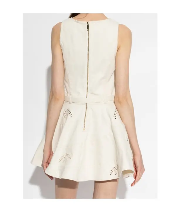 SELF-PORTRAIT Broderie Buttoned Mini Dress