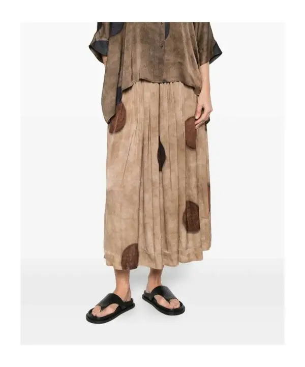 UMA WANG Elastic Waist Midi Skirt