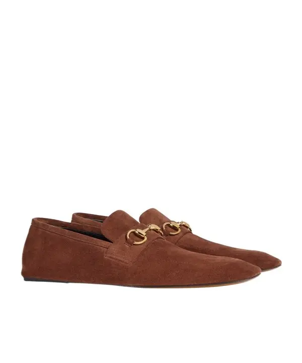 Gucci Suede Horsebit Loafers