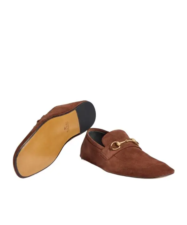 Gucci Suede Horsebit Loafers