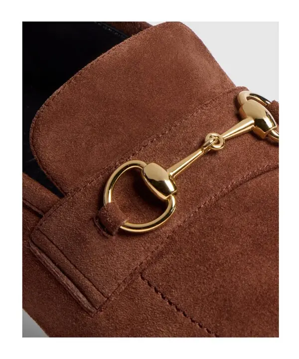 Gucci Suede Horsebit Loafers