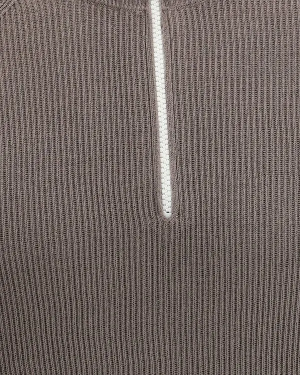 Brunello Cucinelli Zip Ribbed Turtleneck