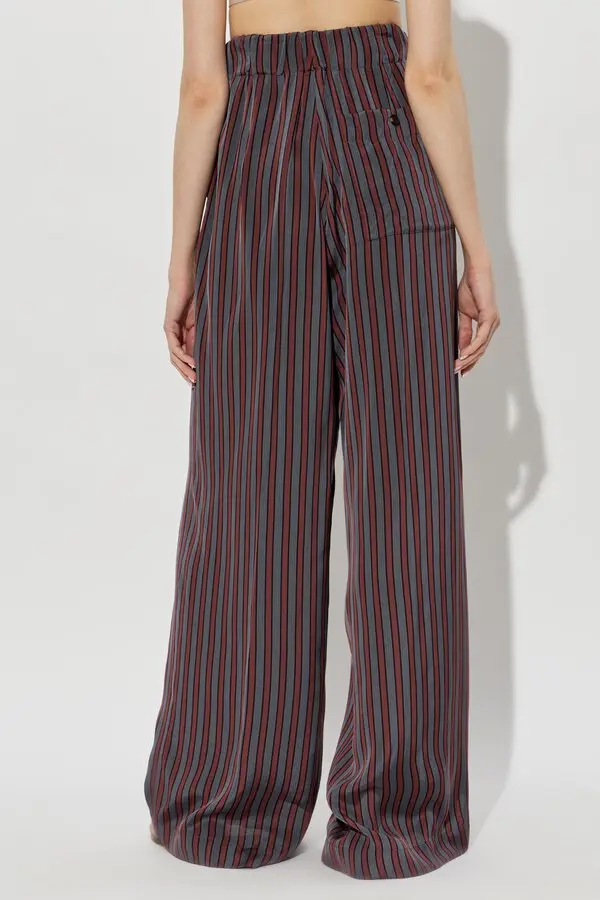 Dries Van Noten Striped High-waisted Trousers