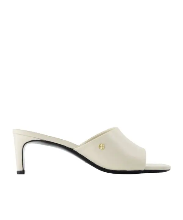 ANINE BING Jayden Mid Heel Mules - Nude