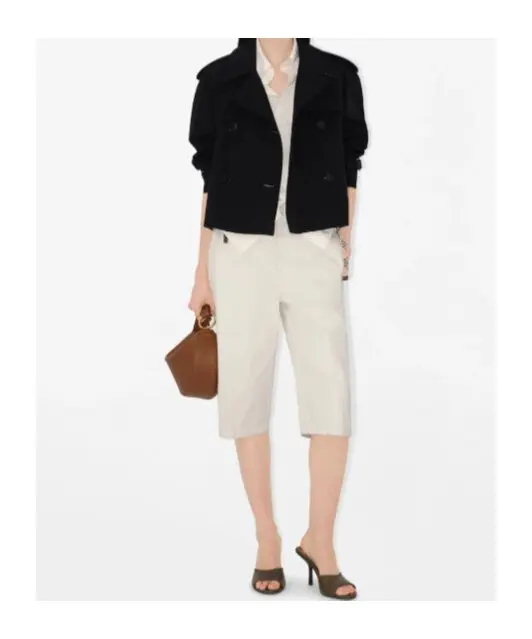 Burberry Cropped Gabardine Trench Jacket