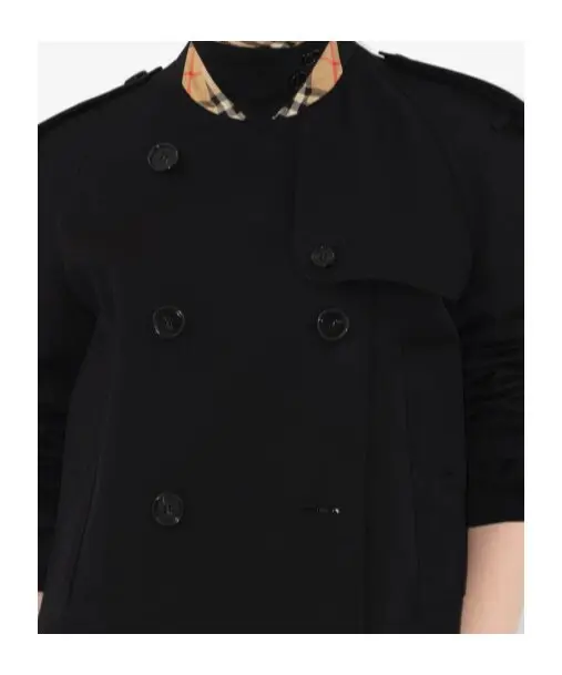 Burberry Cropped Gabardine Trench Jacket