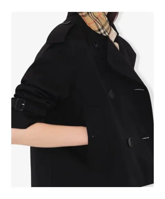 Burberry Cropped Gabardine Trench Jacket