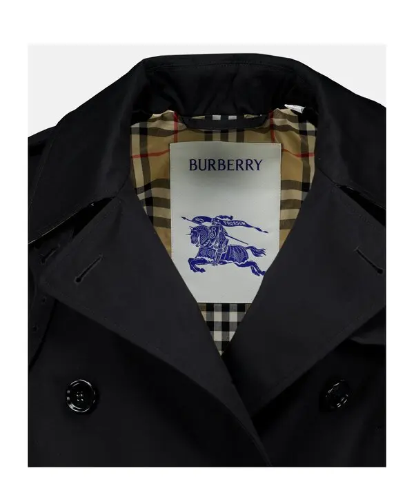 Burberry Cropped Gabardine Trench Jacket