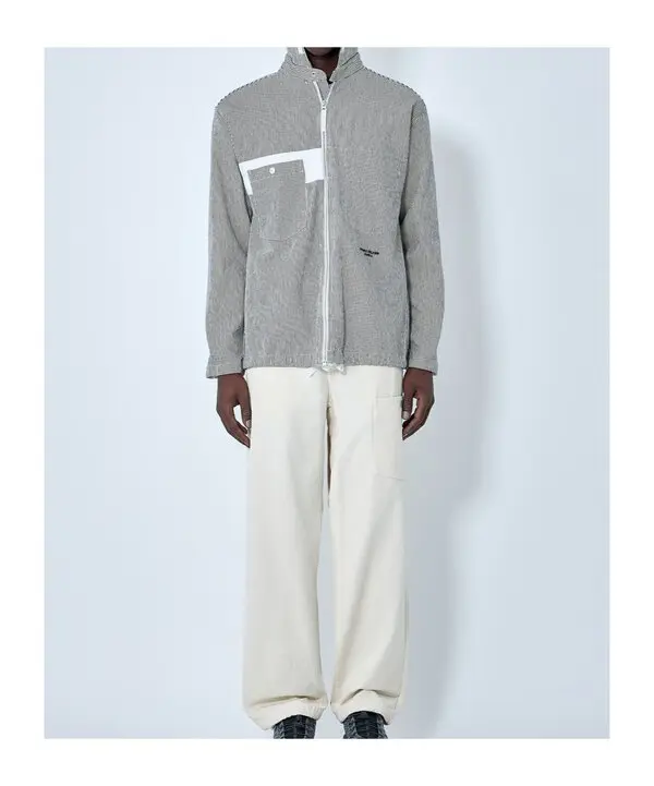 Stone Island Zip-front Striped Cotton Hooded Jacket