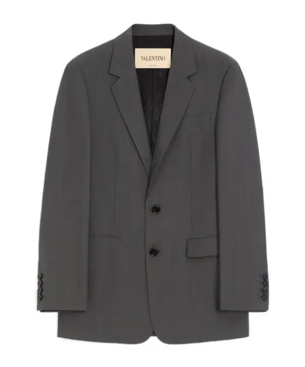 Valentino Garavani Single-breasted Wool Blazer - Black