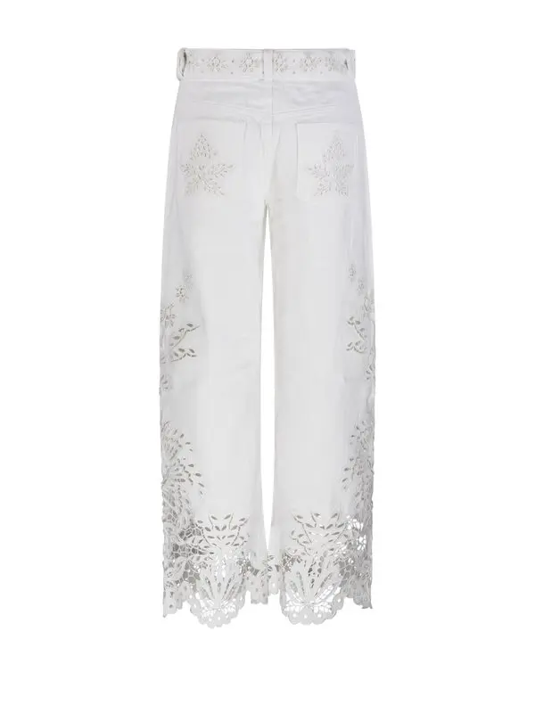 Farm Rio Boho Beauty Broderie Wide-leg Pants