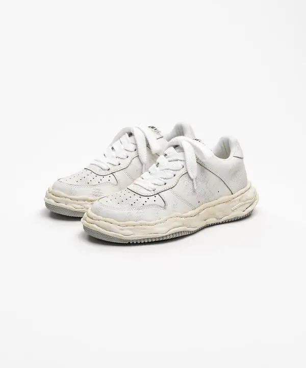 Mihara Yasuhiro Cracked Effect Wavy Sole Sneakers - White