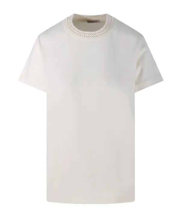 Moncler Crochet Trim T-shirt - White