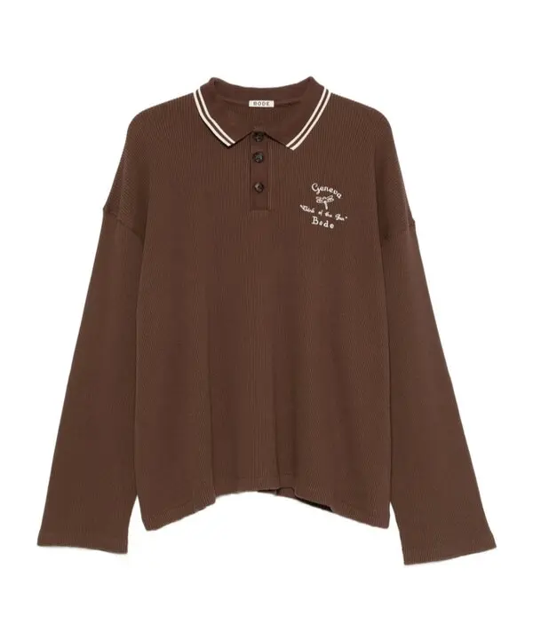 BODE Long-sleeve Polo Shirt