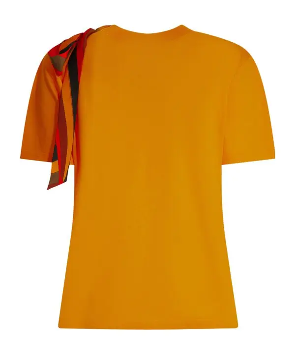 Emilio Pucci Ribbon Detail Crew Neck T-shirt - Brown