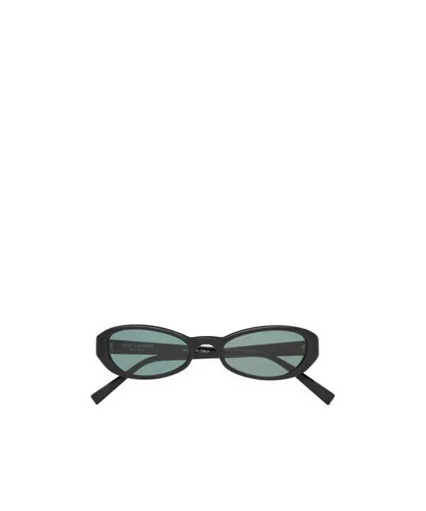 Saint Laurent Full Frame Oval Sunglasses With Logo Detail