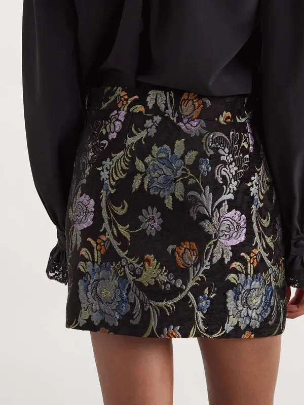 Chloé Floral Jacquard Mini Skirt