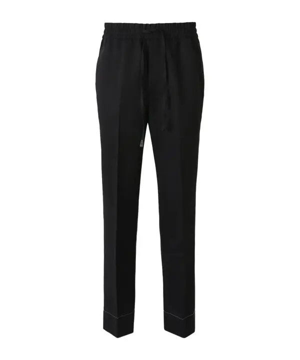 Brioni Drawstring Casual Pants - Black