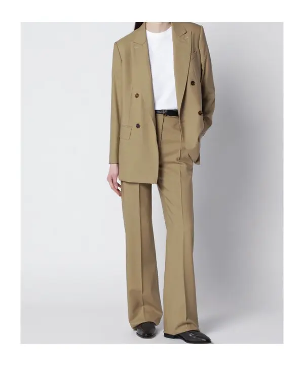 Max Mara Tailored Wide-leg Trousers With Belt Loops - Brown