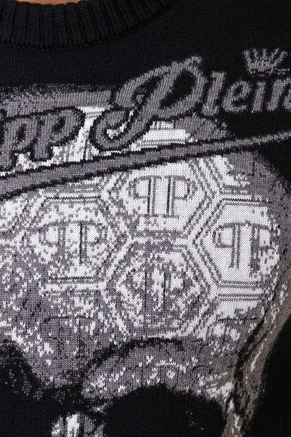 Philipp Plein Logo Skull Pullover
