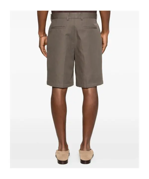 Zegna Tailored Pleated Shorts - Brown