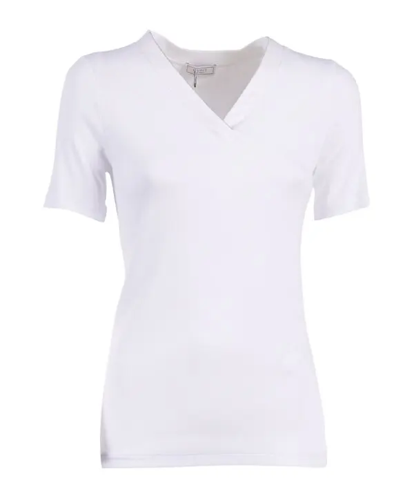 Peserico Short-sleeve V-neck T-shirt - White