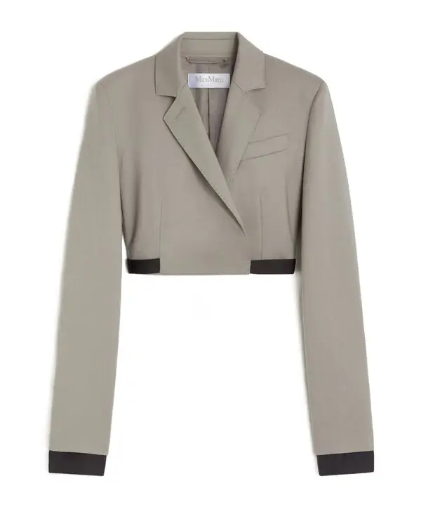 Max Mara Cropped Notched Lapel Jacket