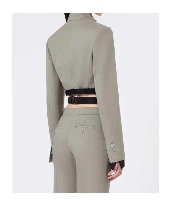 Max Mara Cropped Notched Lapel Jacket