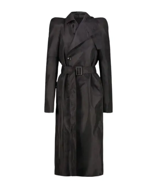 Rick Owens Double-breasted Belted Coat - Black