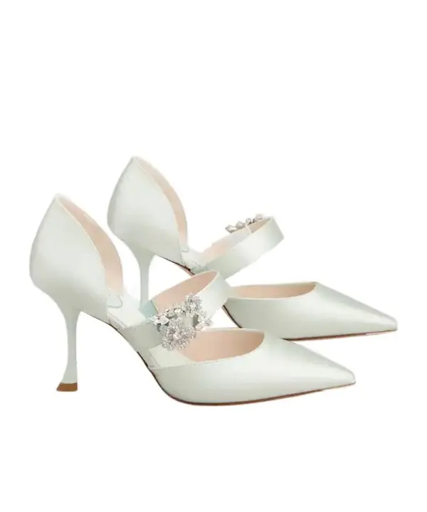 ROGER VIVIER Mary Jane Pumps With Crystal Buckle