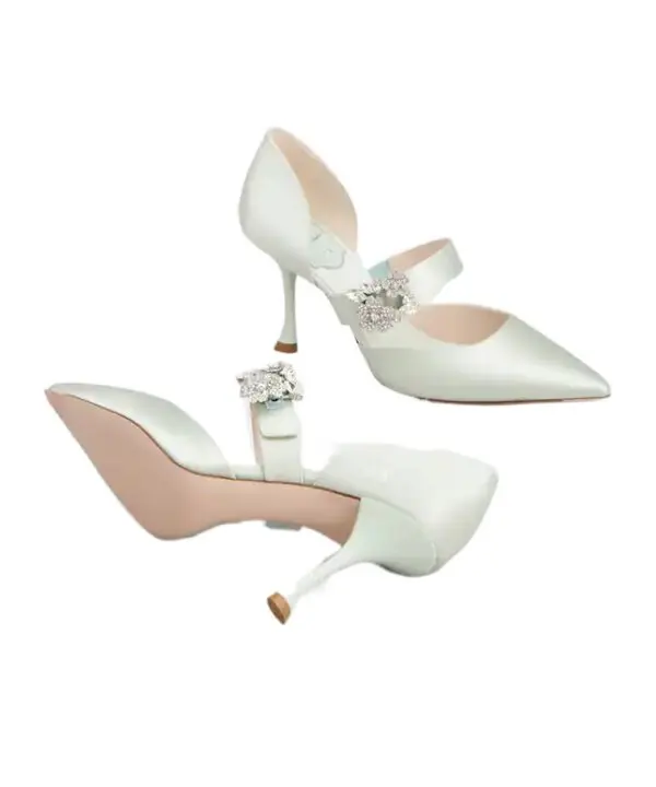 ROGER VIVIER Mary Jane Pumps With Crystal Buckle