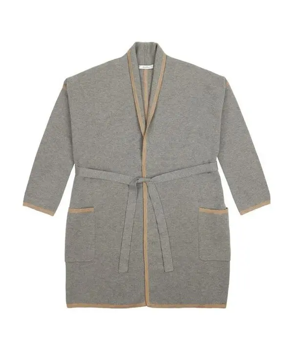 Max Mara Lace-up Cardigan - Gray