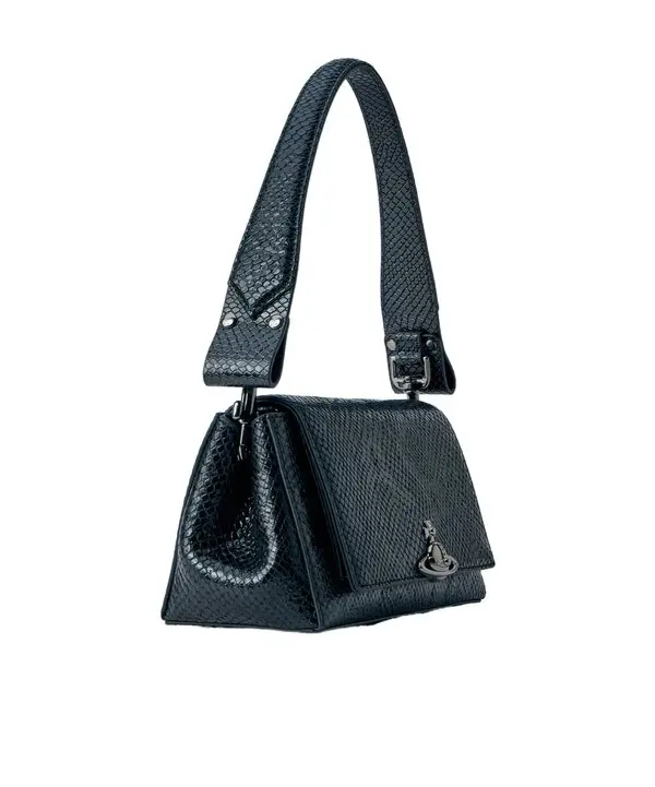 VIVIENNE WESTWOOD Hazel Medium Clutch Bag With Chain Strap - Black