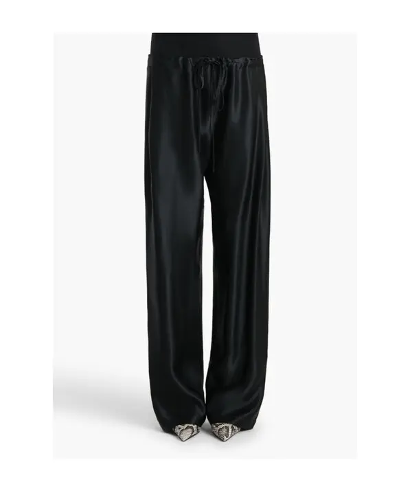 Khaite Rohen Satin Pants - Black
