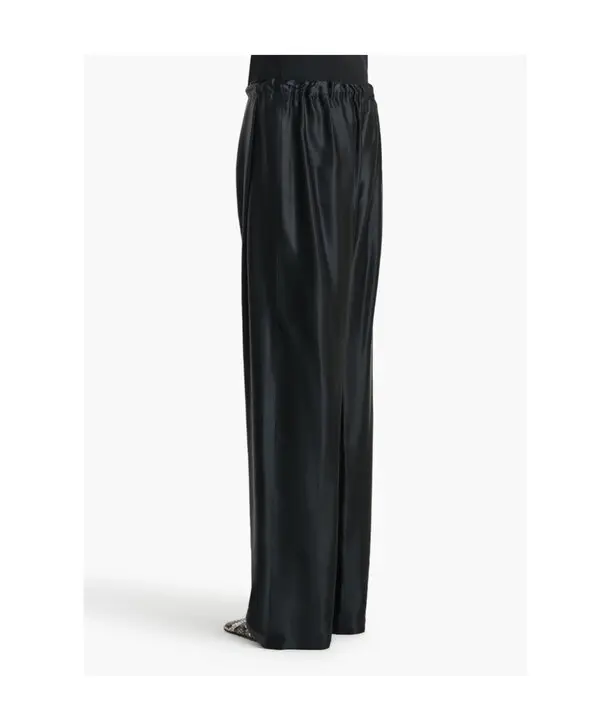 Khaite Rohen Satin Pants - Black