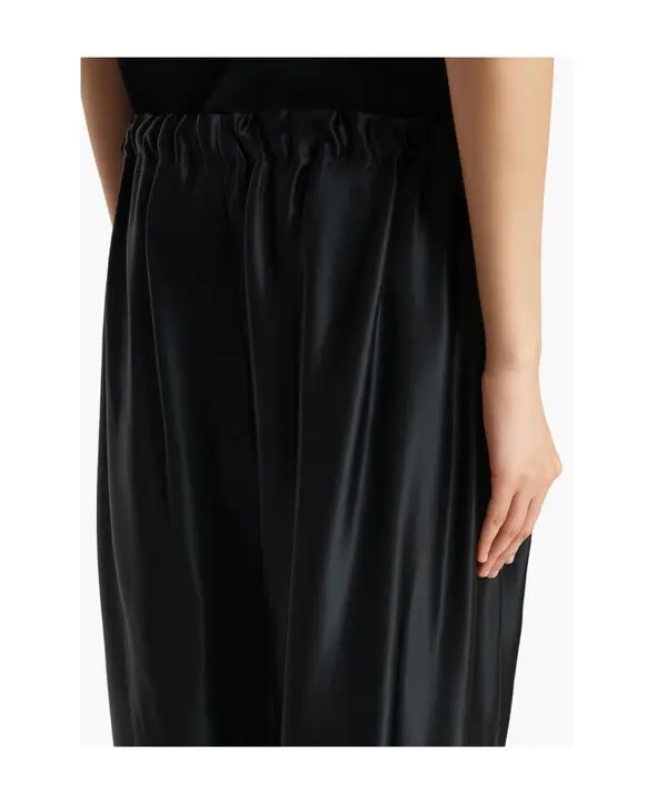 Khaite Rohen Satin Pants - Black