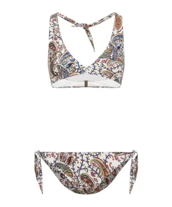 Etro Paisley Tie Bikini - Gray