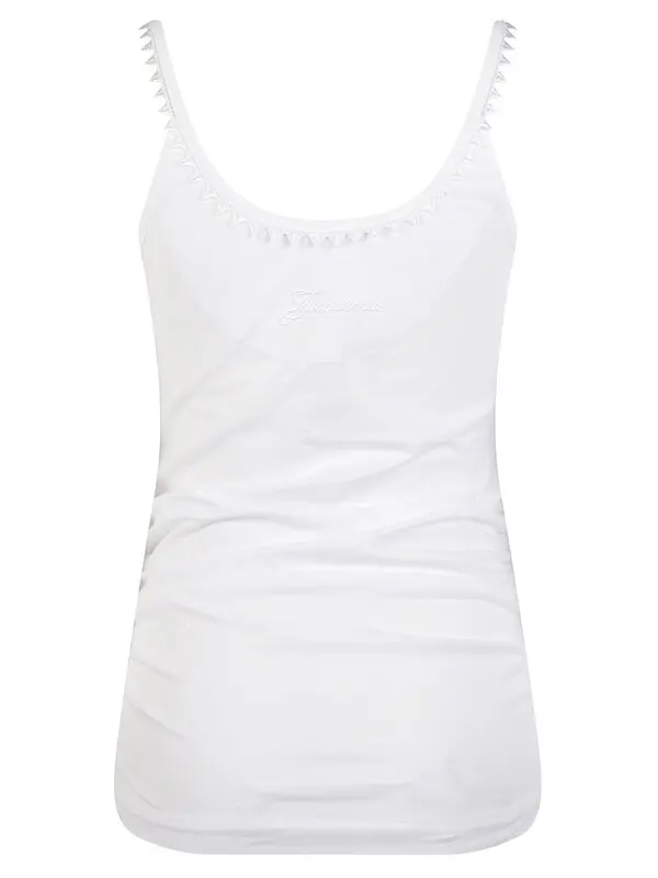 Jacquemus Le Debardeur Clavela" Ribbed Tank Top - White