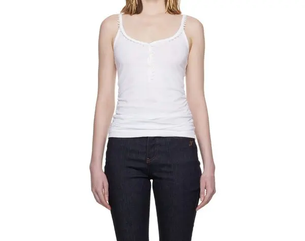 Jacquemus Le Debardeur Clavela" Ribbed Tank Top - White
