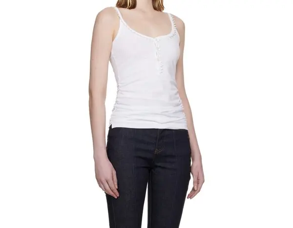 Jacquemus Le Debardeur Clavela" Ribbed Tank Top - White
