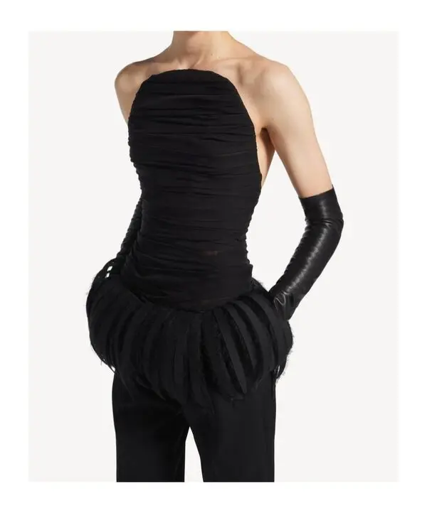 Balenciaga Draped Bustier Top