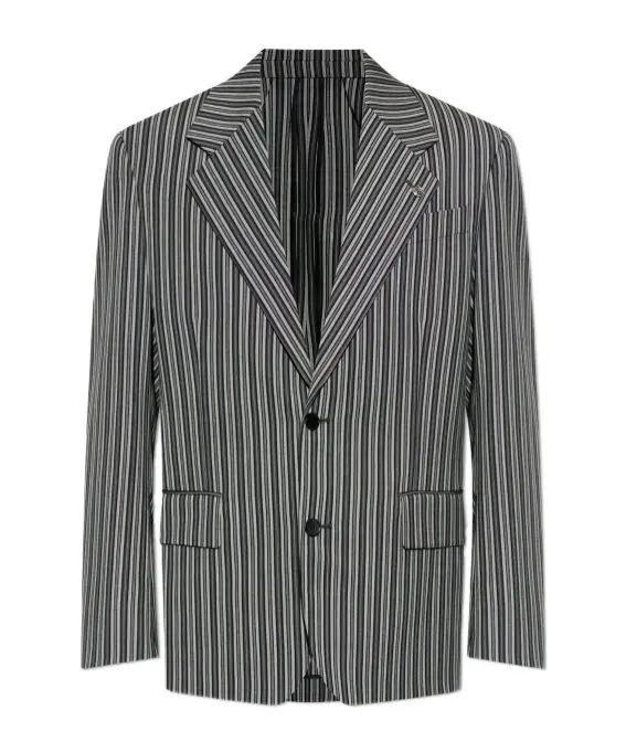 Versace Striped Pattern Tailored Blazer