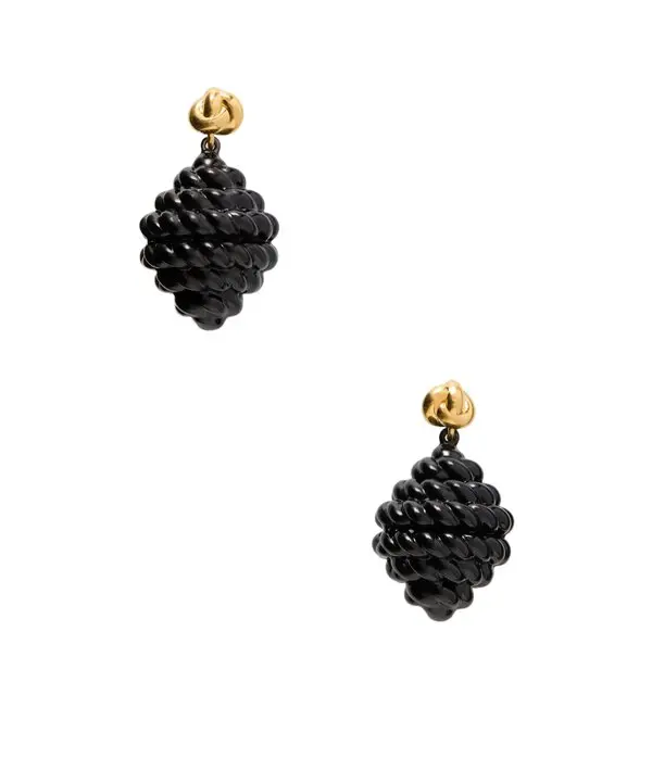 TOTEME Rope Drop Earrings - Black