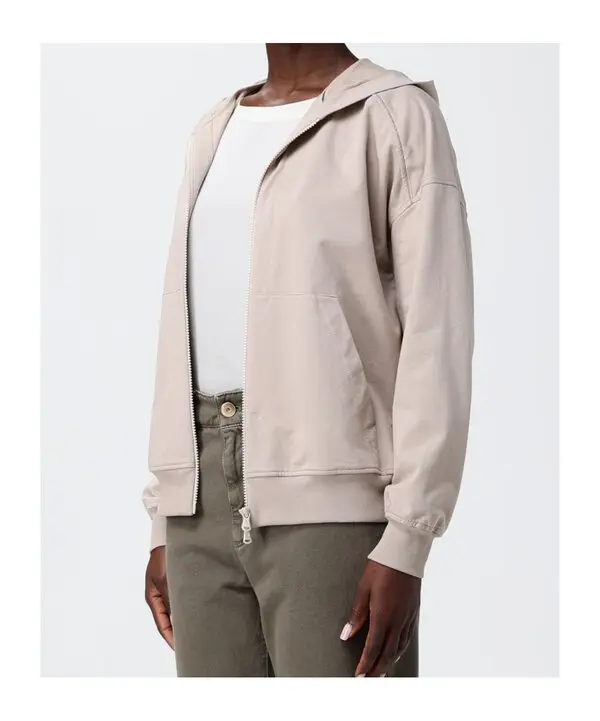 Brunello Cucinelli Long-sleeve Zip-up Hoodie - Nude