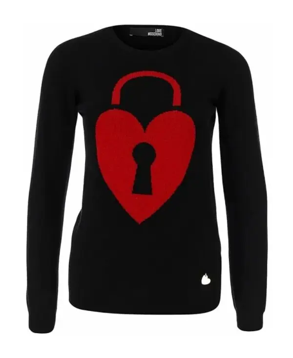 Moschino Long-sleeved Pullover With Heart Lock Motif