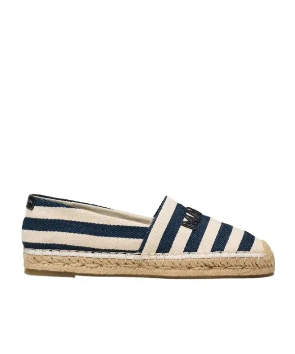 Marc Jacobs Striped Espadrilles With Logo Detail - Nude