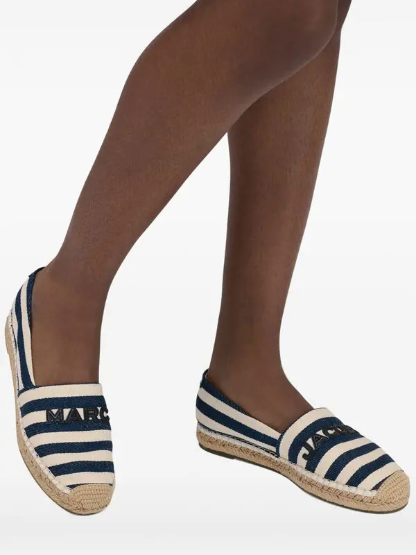 Marc Jacobs Striped Espadrilles With Logo Detail