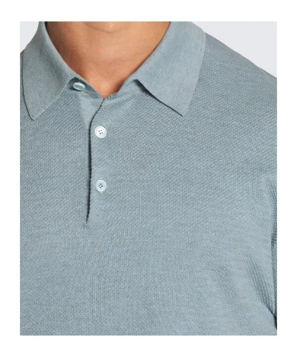 Brioni Island Pique Cotton Polo Shirt - Light Blue