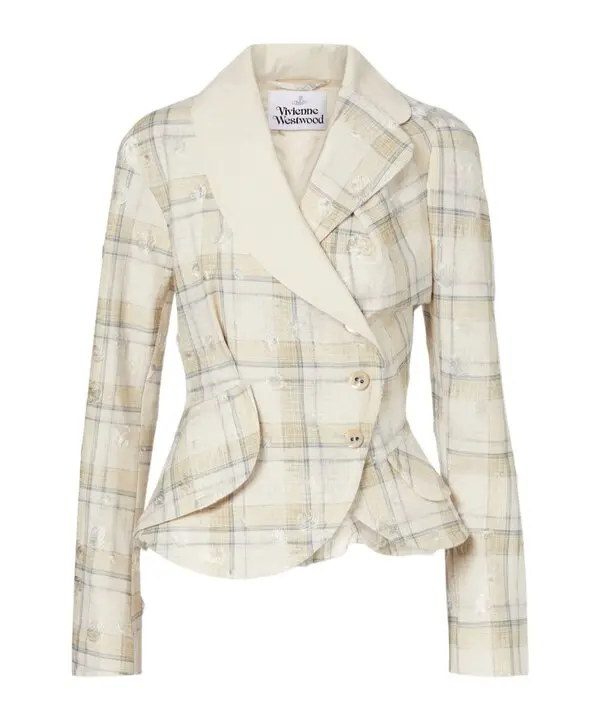 VIVIENNE WESTWOOD Stormy Tartan Jacket - White