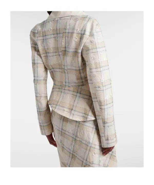 VIVIENNE WESTWOOD Stormy Tartan Jacket - White